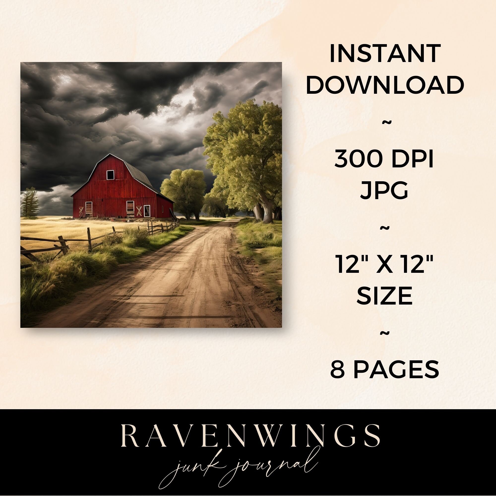 Red Barn Digital Background, Vintage Farm House Backdrop, Country Side ...
