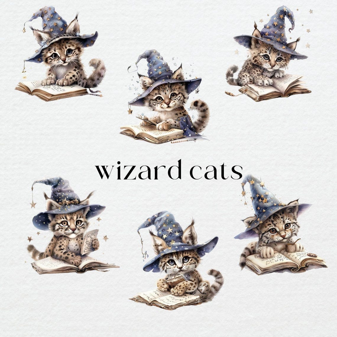 Wizard Cats Clipart, Transparent PNG, Magical Feline Creatures ...