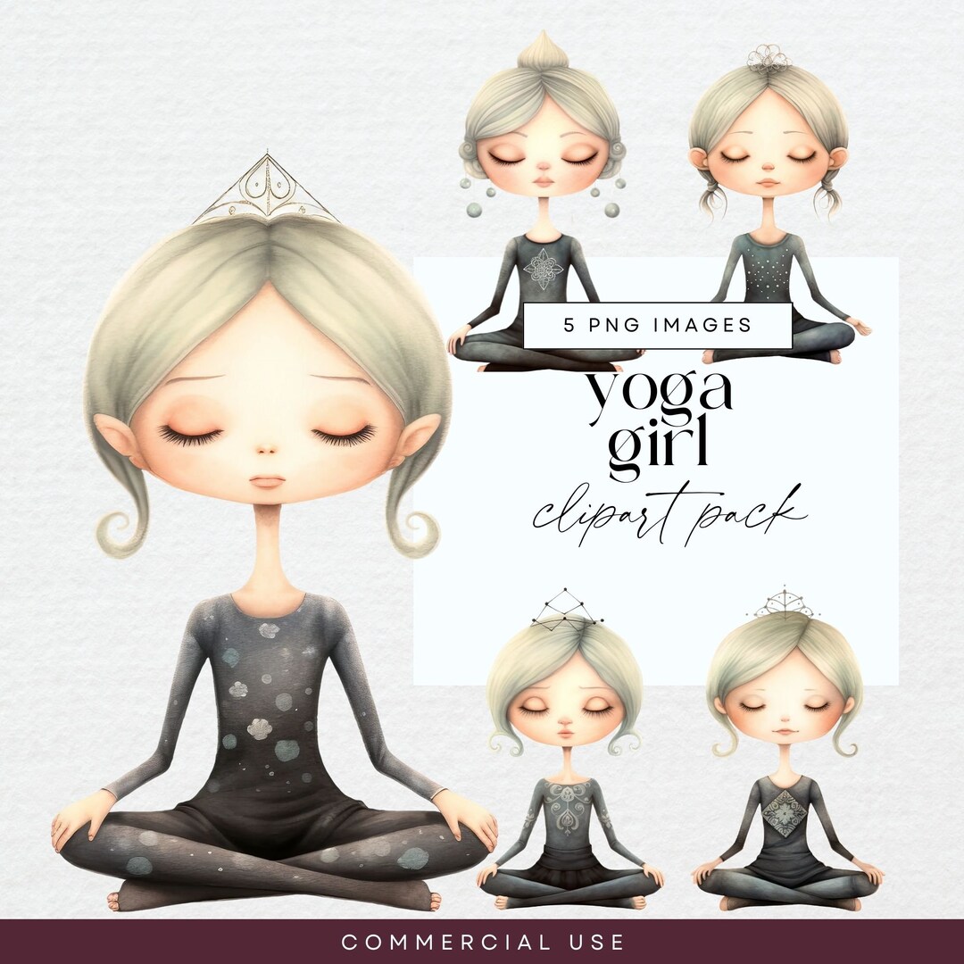 Yoga Girl Clipart, Manifestation Transparent Pngs, Meditation Doll ...