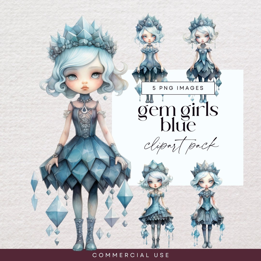 Crystal Girl Clipart, Fairytale Transparent Pngs, Blue Gem Doll Clipart ...