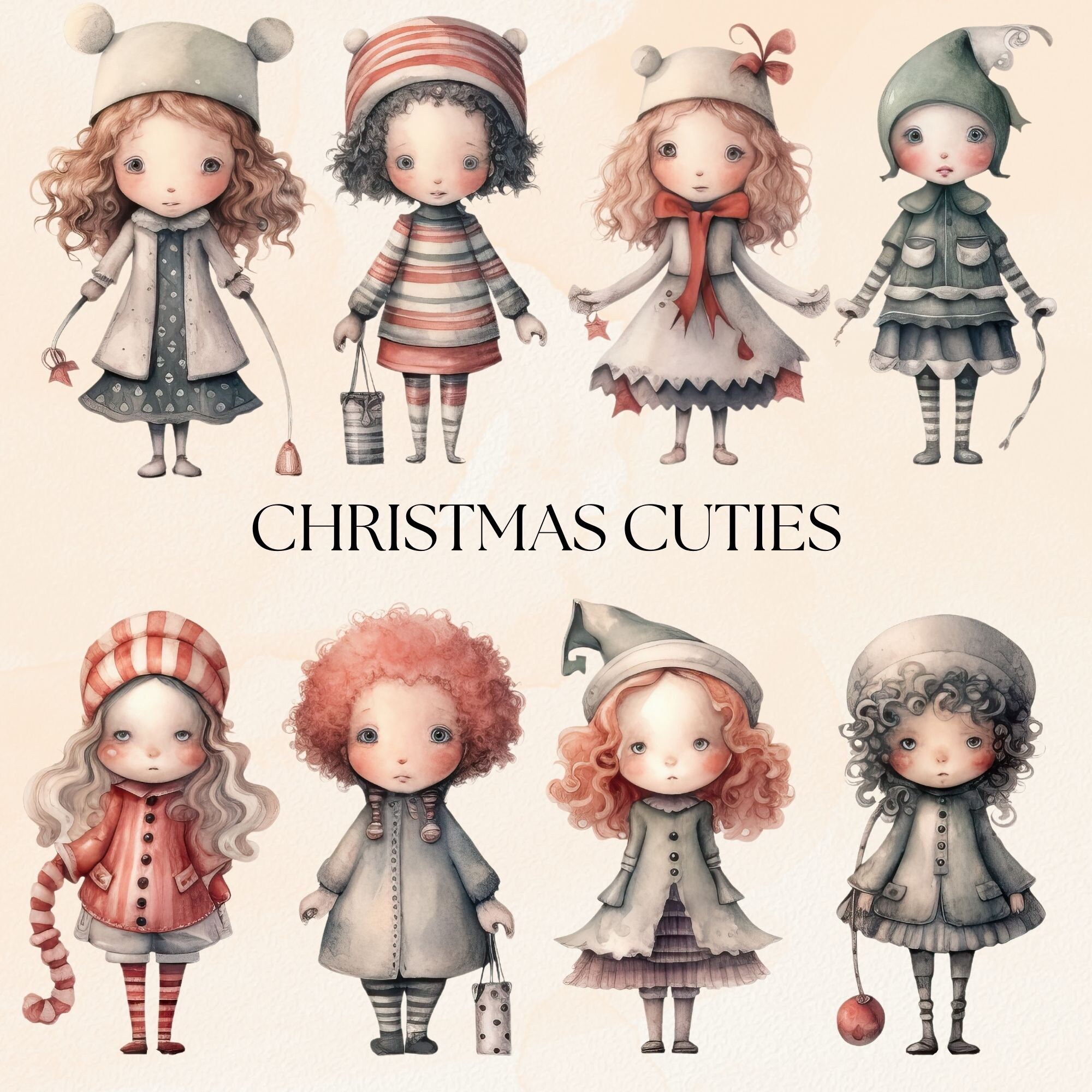 Christmas Girls Clipart, Xmas Gifts Clip Art, Transparent PNG, Winter ...