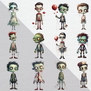 Zombie Clipart, Transparent PNG, Creepy Clip Art, Spooky Junk Journal ...