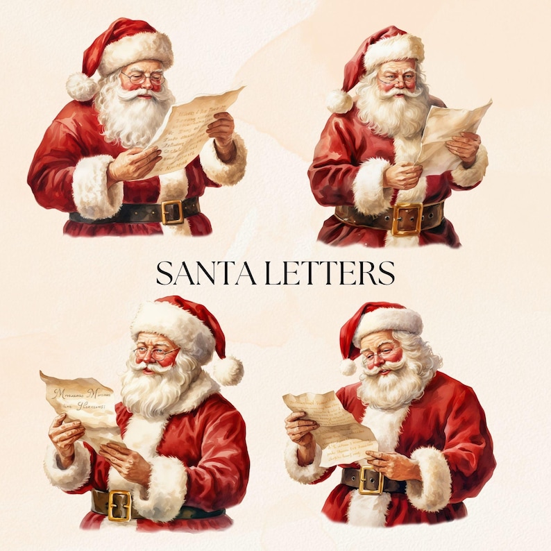 Santa Letters Clipart, Letter to Santa Claus, Transparent PNG ...