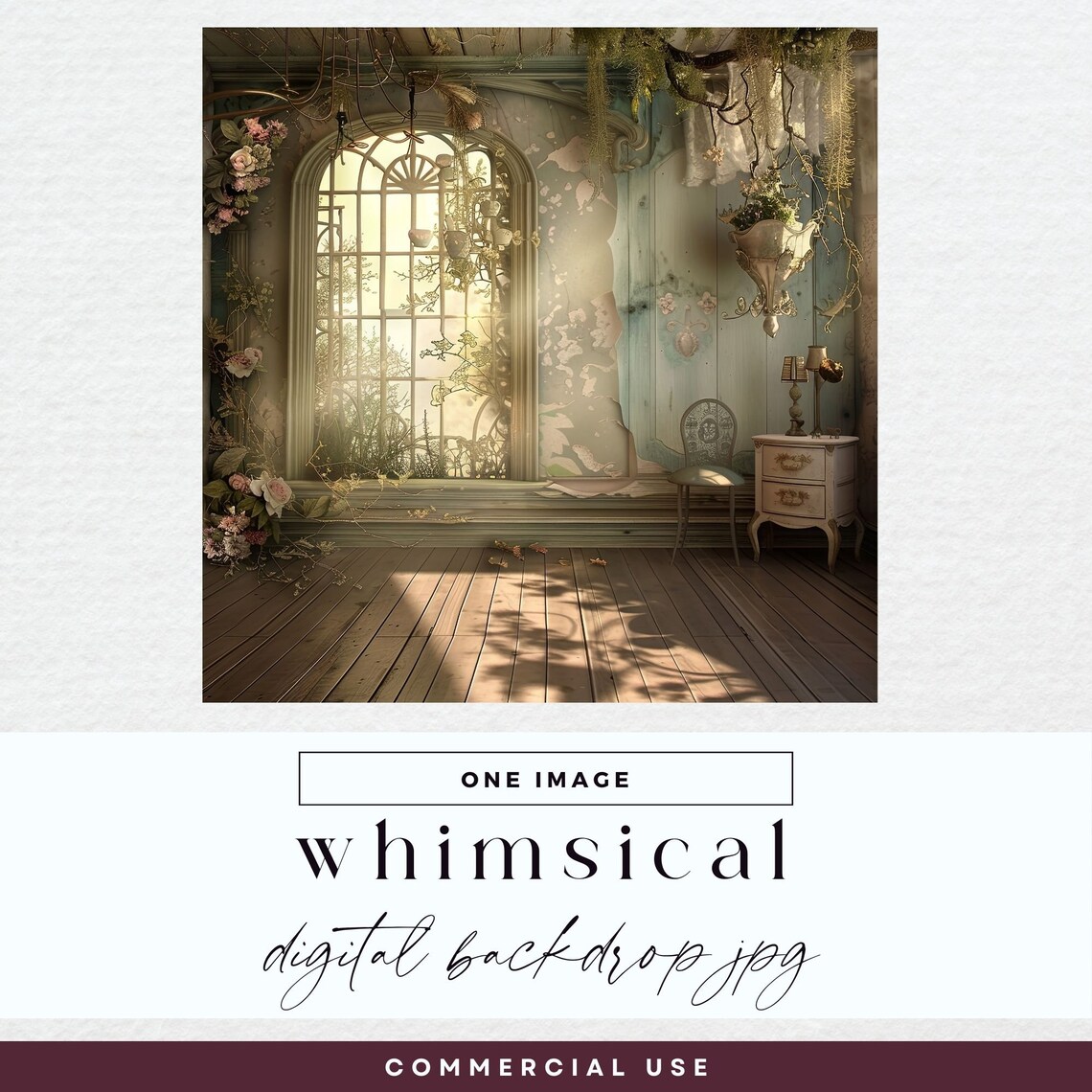 Sunroom Backdrop Digital, INSTANT DOWNLOAD, Whimsical Photography ...