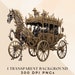 Gothic Skeleton Carriage Clipart, Haunted Horse Clip Art, Transparent ...