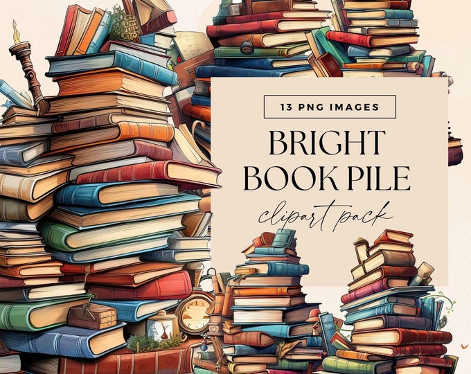 Cute Open Book Clipart Set Bundle, 10 High-quality Images, Apparel ...