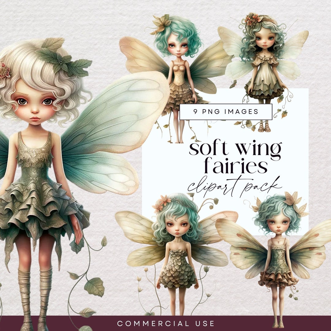 Magic Garden Fairy Clipart, Fantasy Creature Clip Art, Fairytale Junk ...