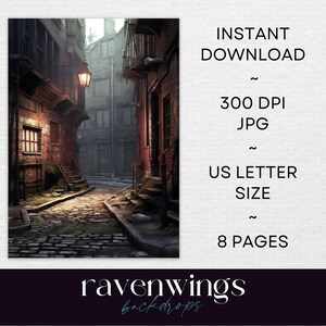 Street Digital Backdrop, London Alley Scene, Brick Roads Background ...