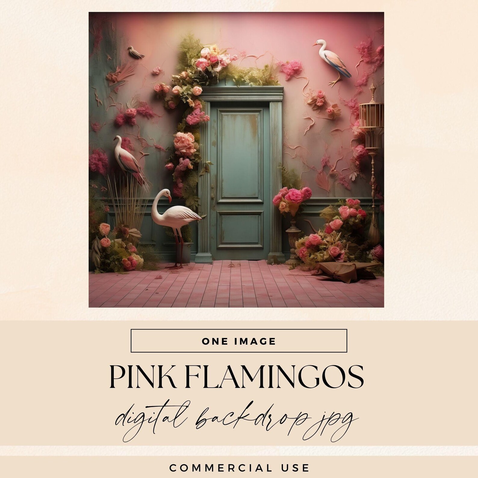 Photo Backdrop Digital, INSTANT DOWNLOAD, Whimsical Photography, Pink ...