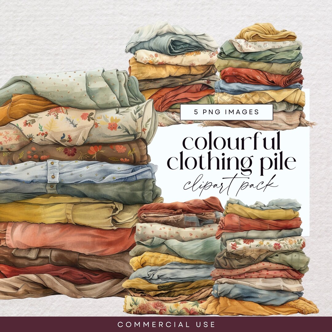 Bright Winter Sweater Clipart Bundle, Clothes Clip Art, Watercolour ...