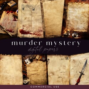 Murder Mystery Junk Journal, Crime Scrapbooking Papers, DIGITAL ...