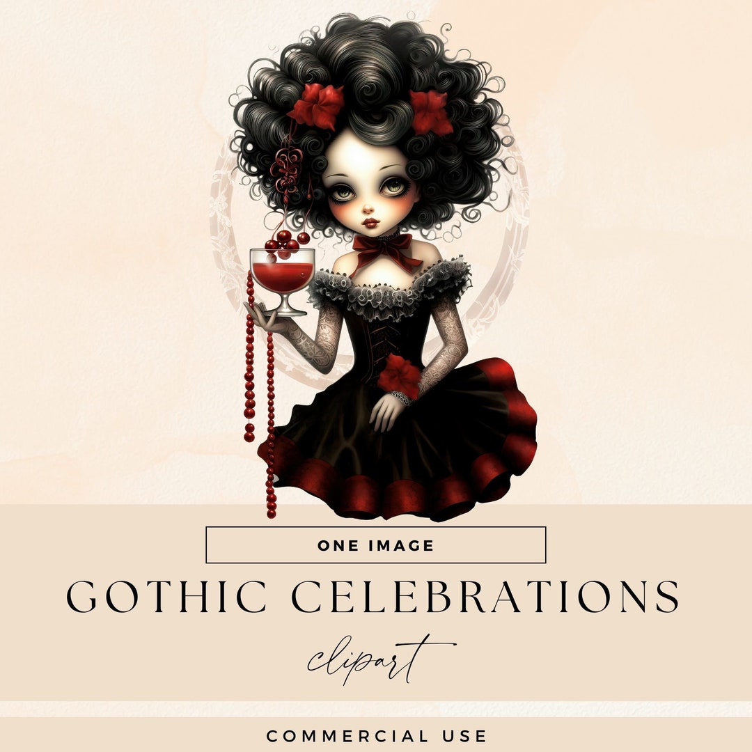 Gothic Celebration Clipart, Transparent Pngs, New Year Goth Clip Art ...