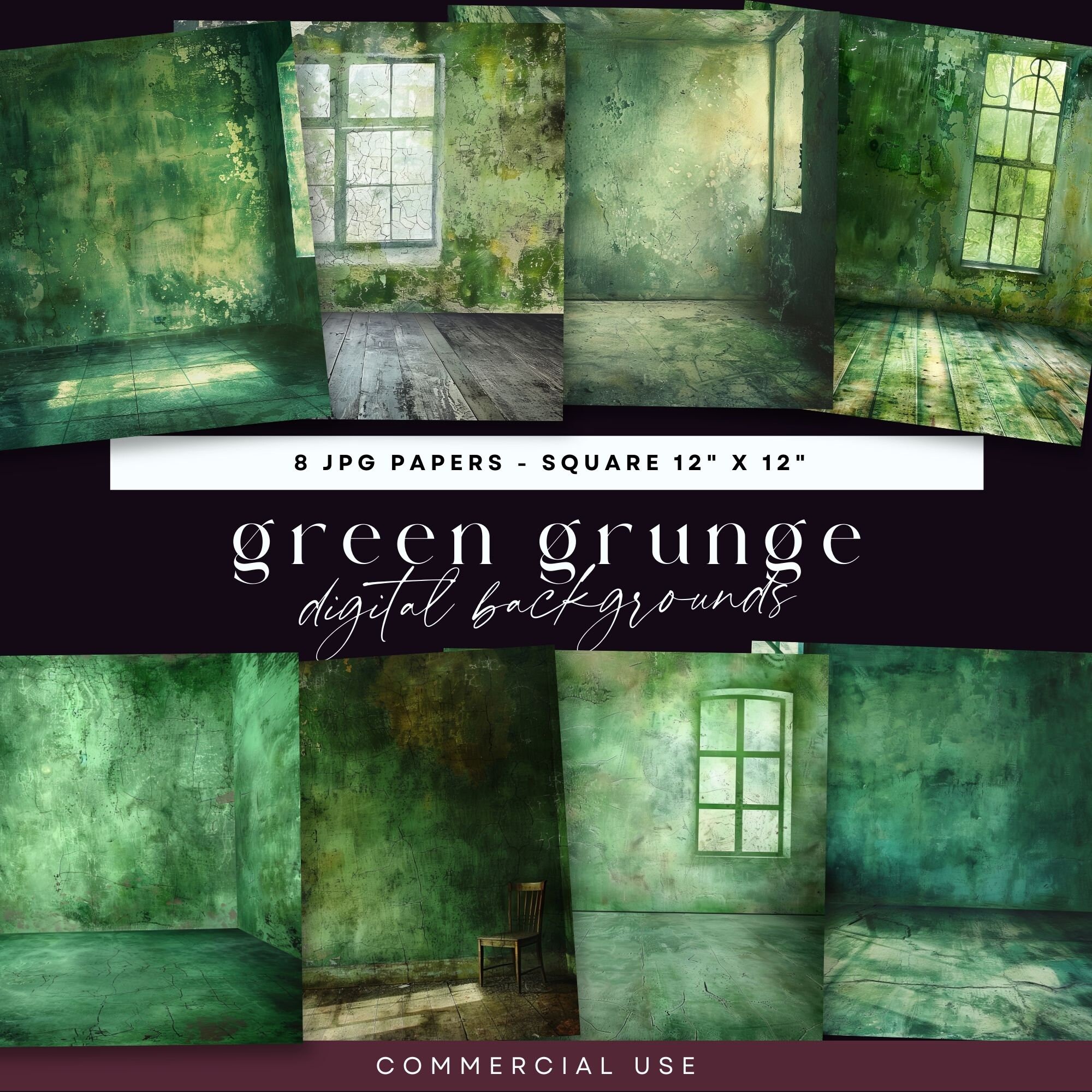 Grunge Studio Backdrop, Old Wall Digital Background, Urban Overlay ...