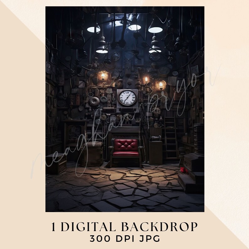 Escape Room Digital Backdrop Dark Basement Scene Scrapbook - Etsy