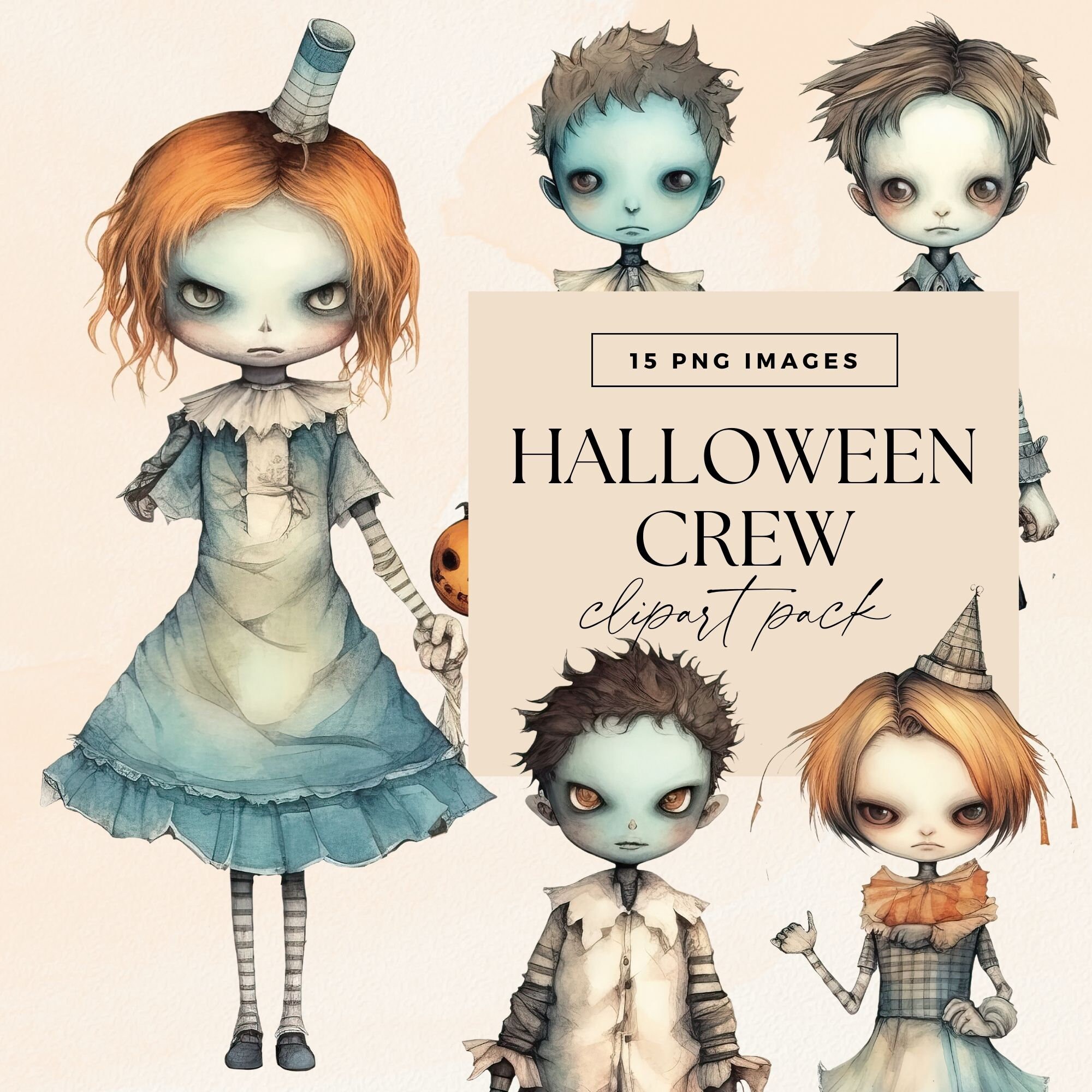 Halloween Crew Clip Art Clipart Pack, Transparent PNG, Fantasy ...