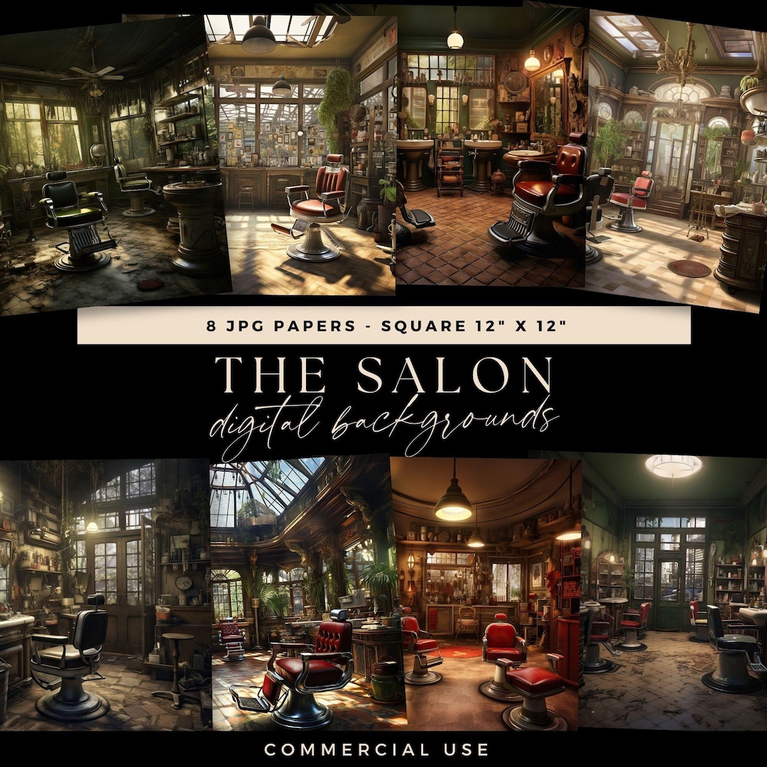 Salon Store, Vintage Barber Shop, Digital Background, Hairdressers ...