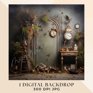 Junk Room Backdrop Digital, INSTANT DOWNLOAD, Whimsical Quirky ...
