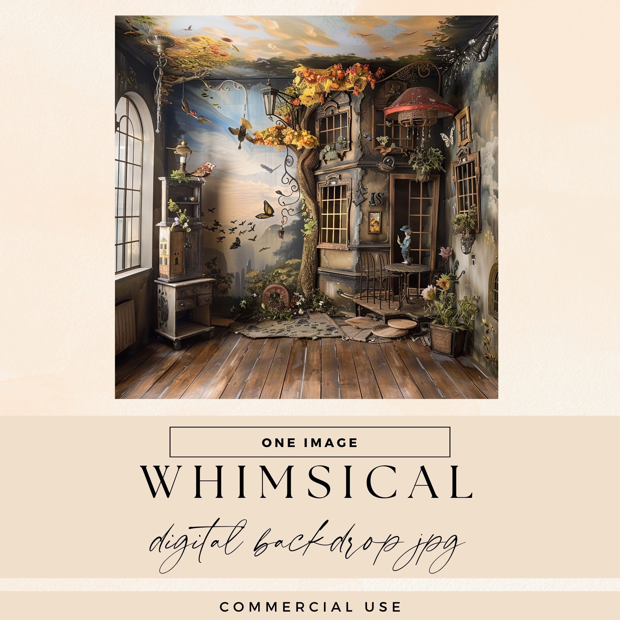 Fantasy Room Backdrop Digital, INSTANT DOWNLOAD, Whimsical Photography ...
