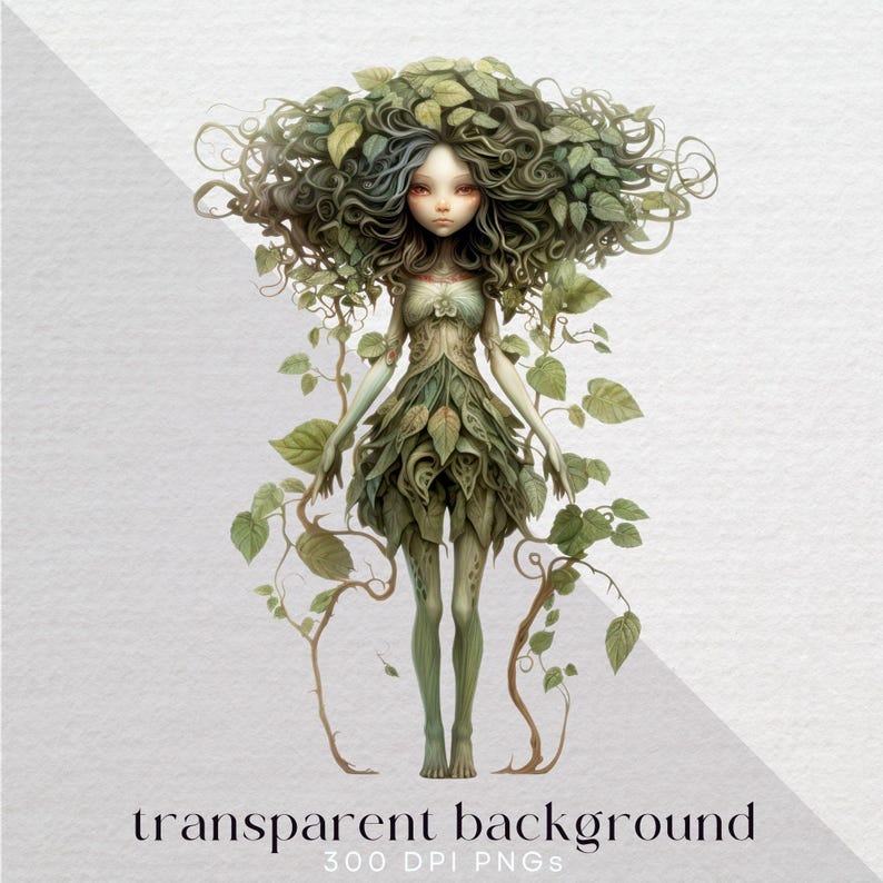 Mystical Creatures Clipart, Transparent PNG, Dryad Clip Art, Magical ...