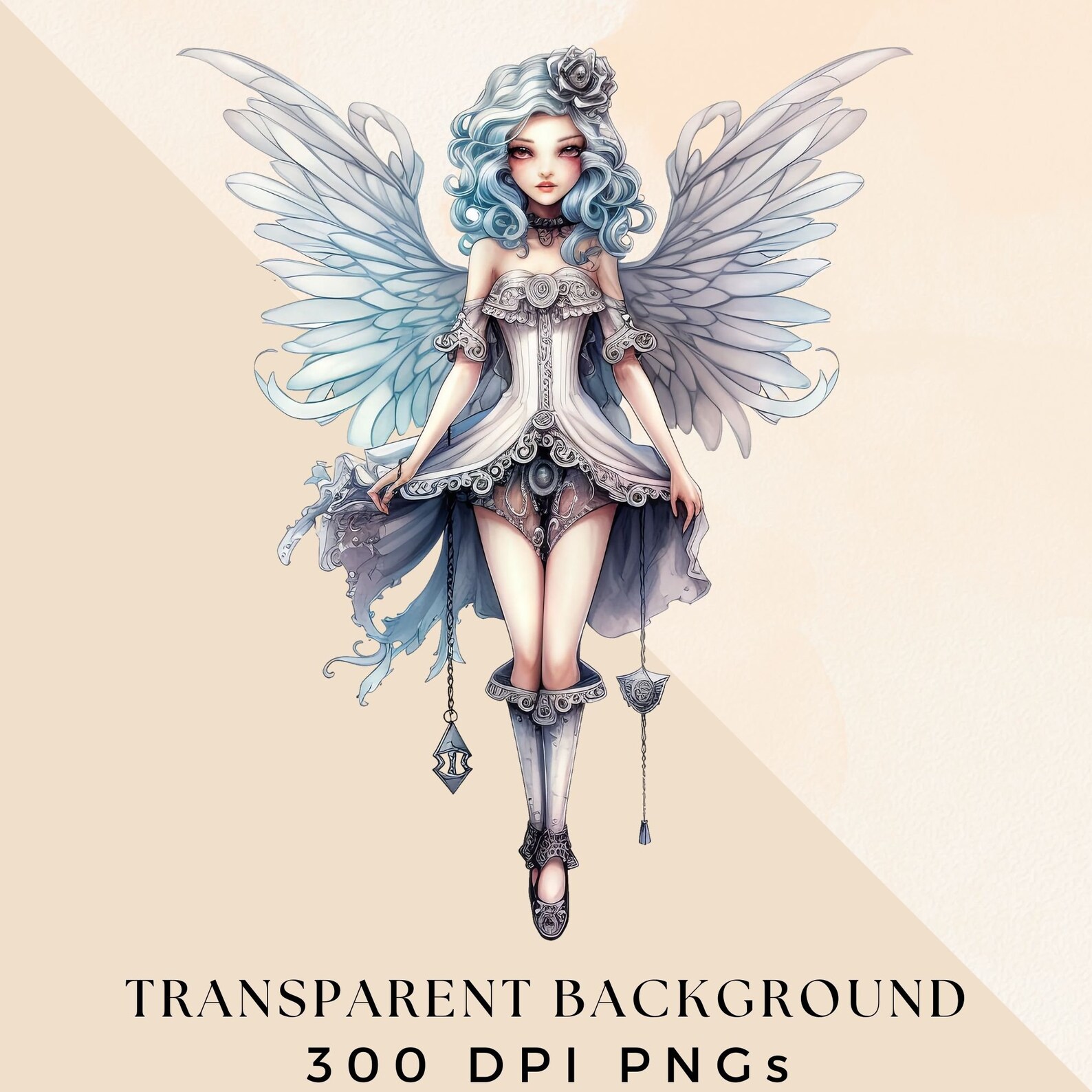 Winter Fairy Clipart, Fairytale Pngs, Blue Fae Clip Art, Magical ...