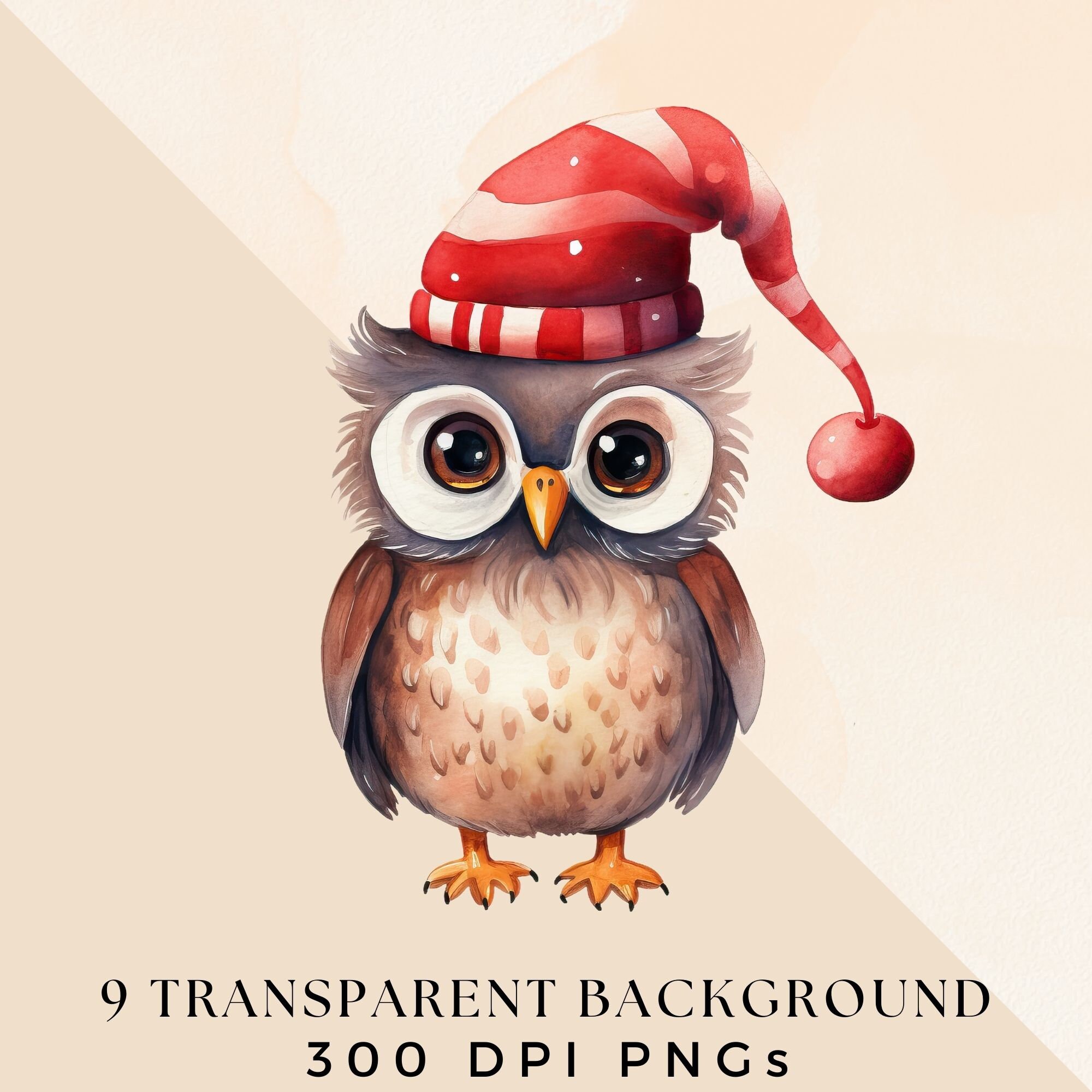 Baby Christmas Animal Clipart Bundle Xmas Owls Clip Art - Etsy