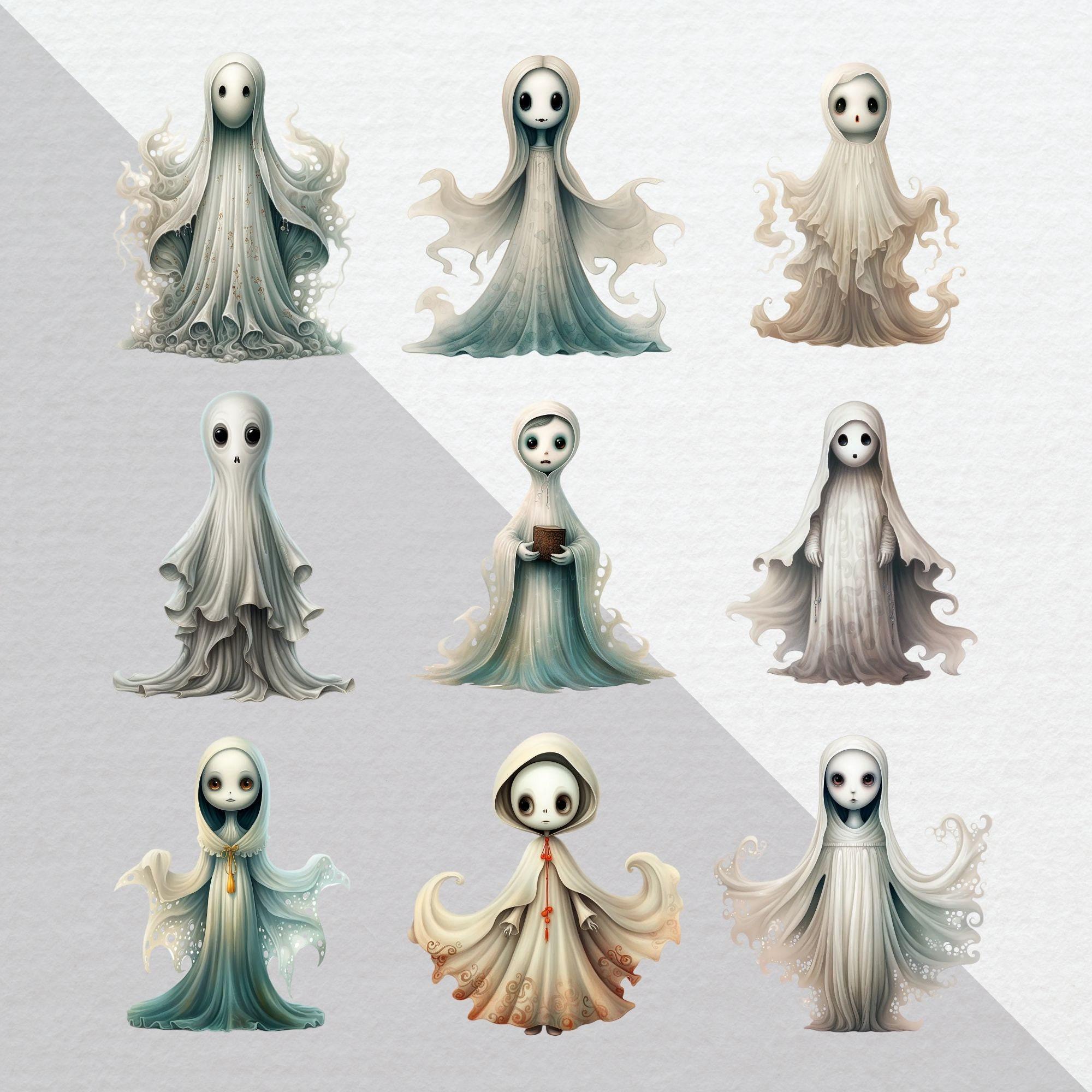Halloween Ghost Clipart, Transparent PNG, Cute Ghost Clip Art, Spooky ...