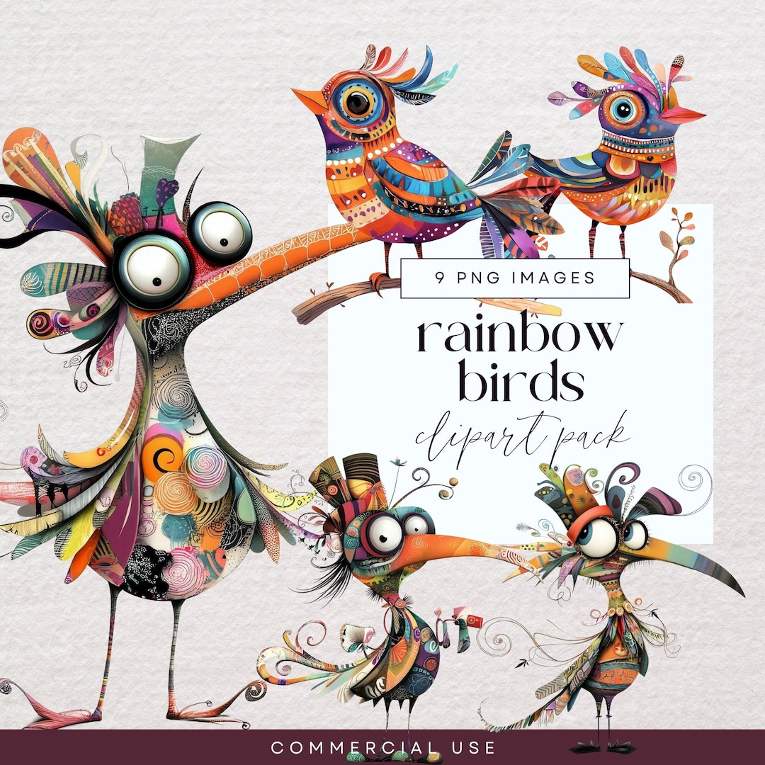 Quirky Bird Clip Art, Transparent PNG, Funny Bird Clip Art, Junk ...