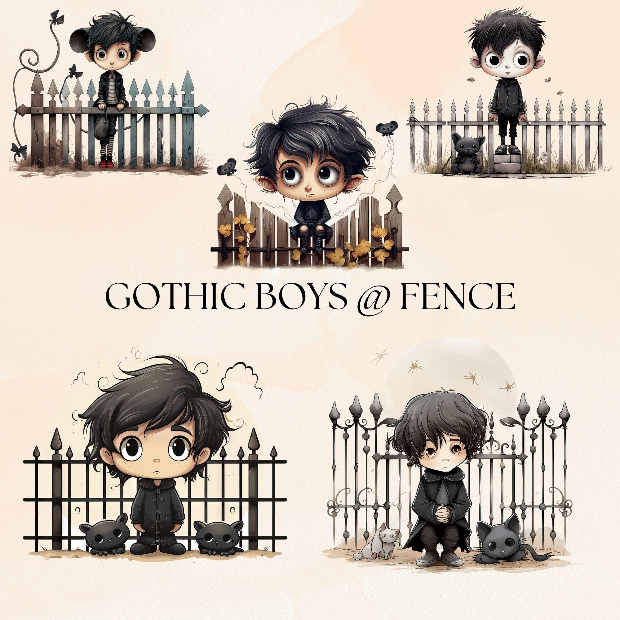 Gothic Boy Clipart, Transparent Pngs, Watercolor Paper Dolls, Junk ...