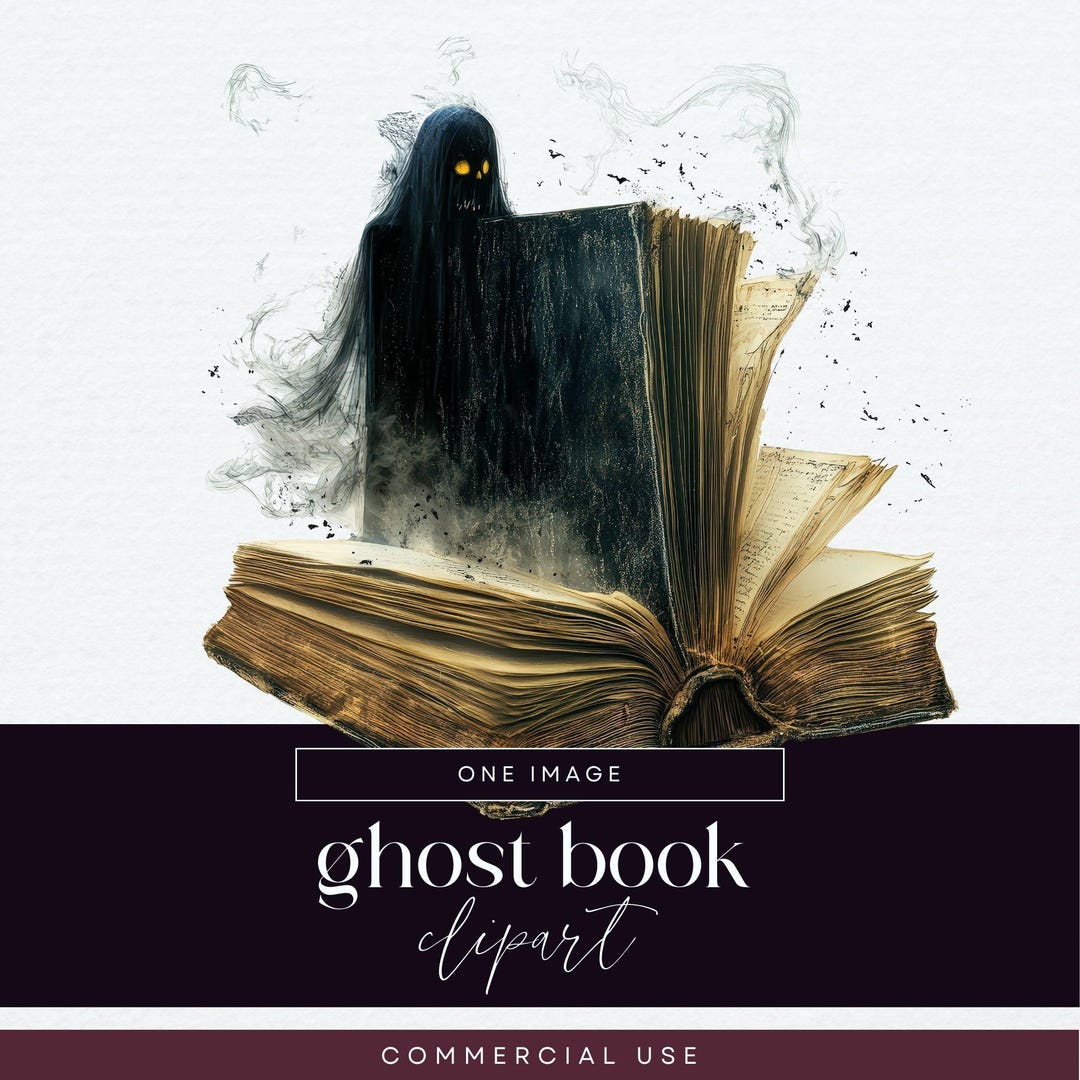 Horror Gothic Book Clipart, Transparent PNG, Ghost Book Clip Art ...