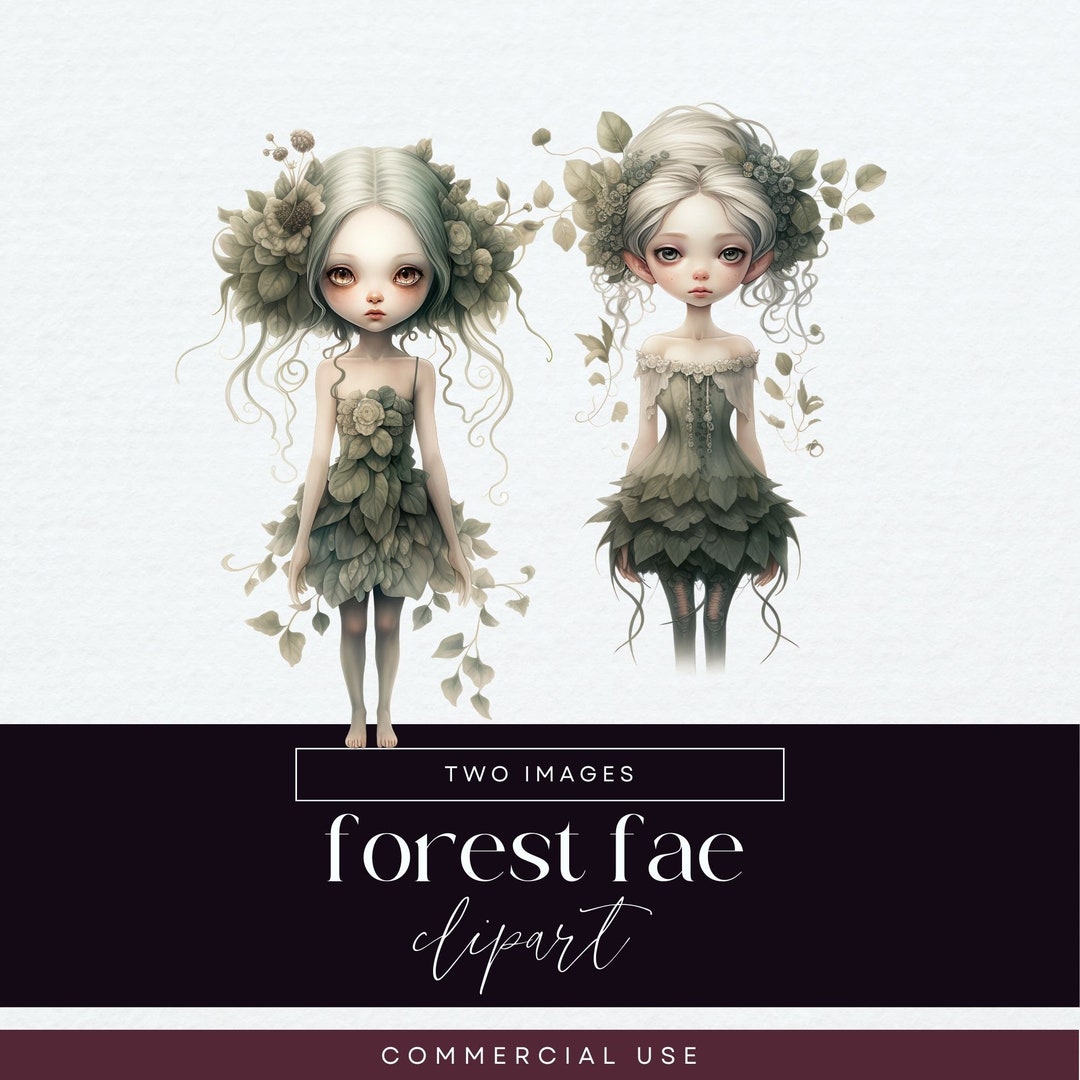 Forest Fae Clipart, Transparent PNG, Garden Invite Illustration, Mystic ...