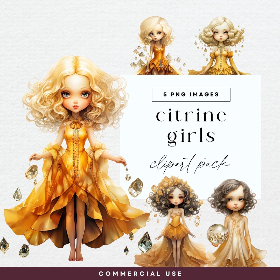 Crystal Girl Clipart, Fairytale Transparent Pngs, Citrine Doll Clipart ...