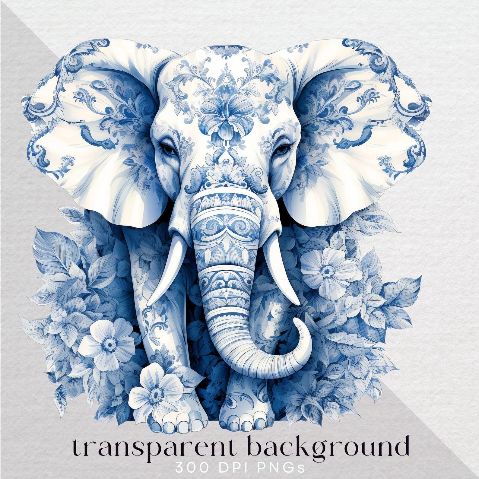 Toile Clipart, Blue Elephant Clip Art, Transparent PNG, Safari Animal ...