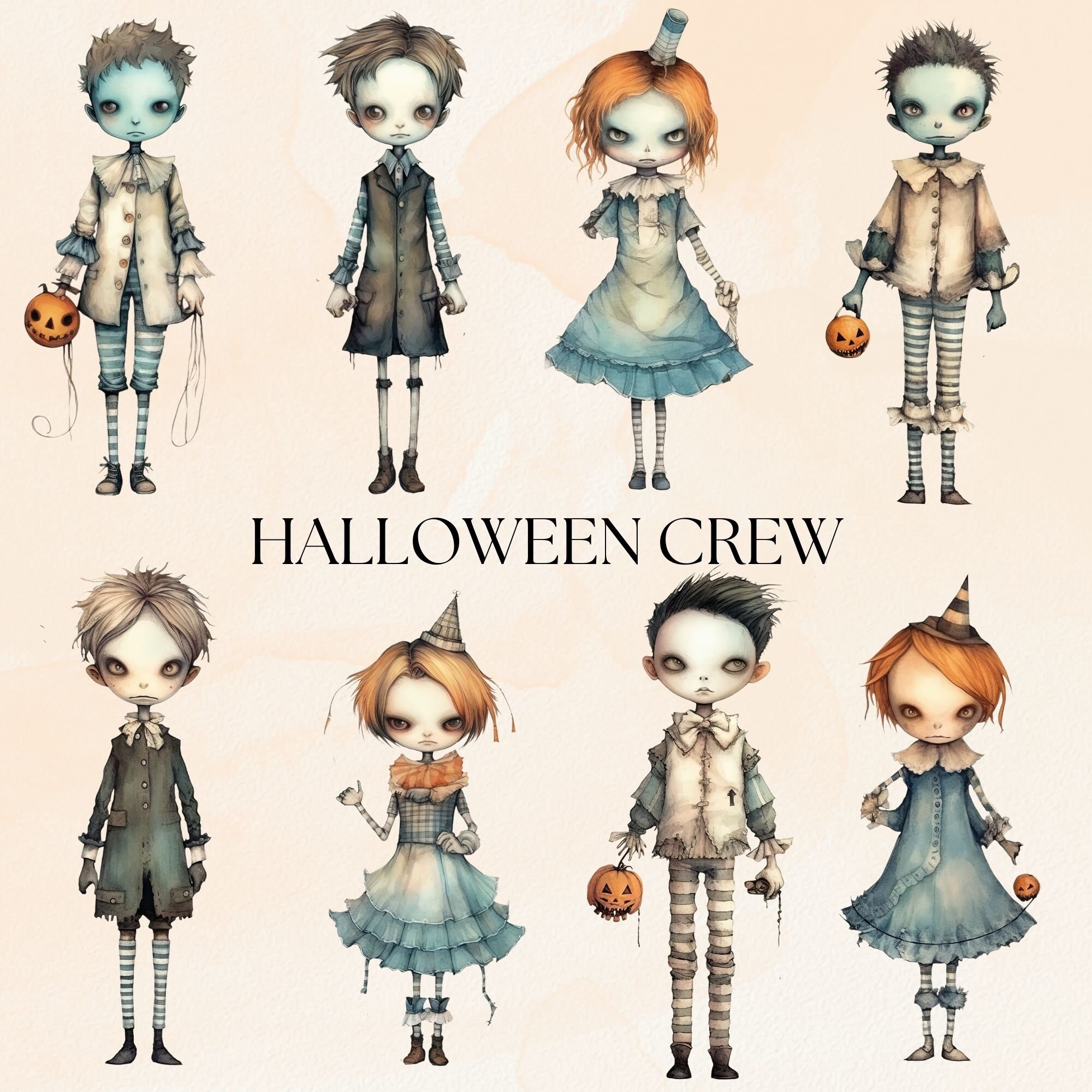 Halloween Crew Clip Art Clipart Pack, Transparent PNG, Fantasy ...