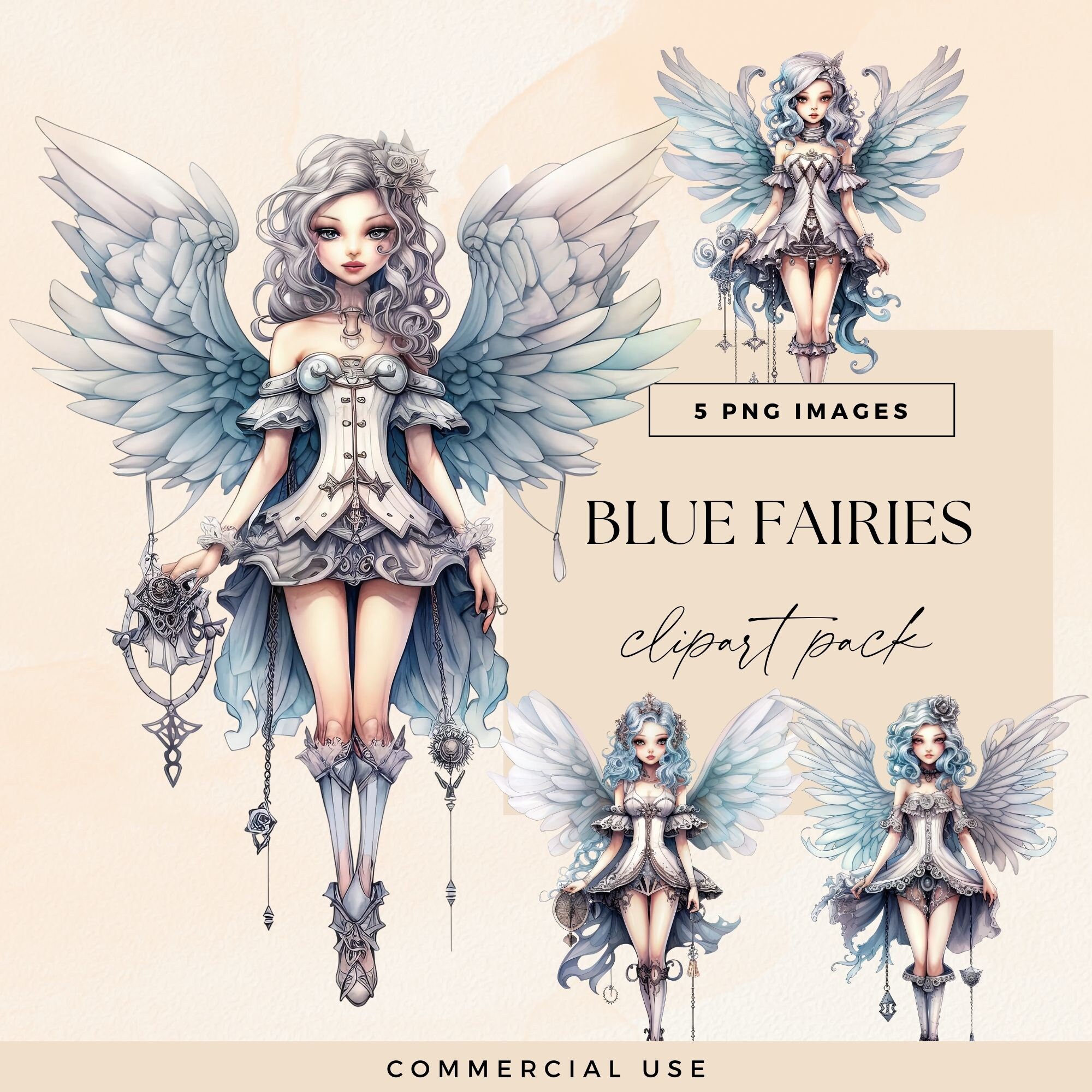 Winter Fairy Clipart, Fairytale Pngs, Blue Fae Clip Art, Magical ...