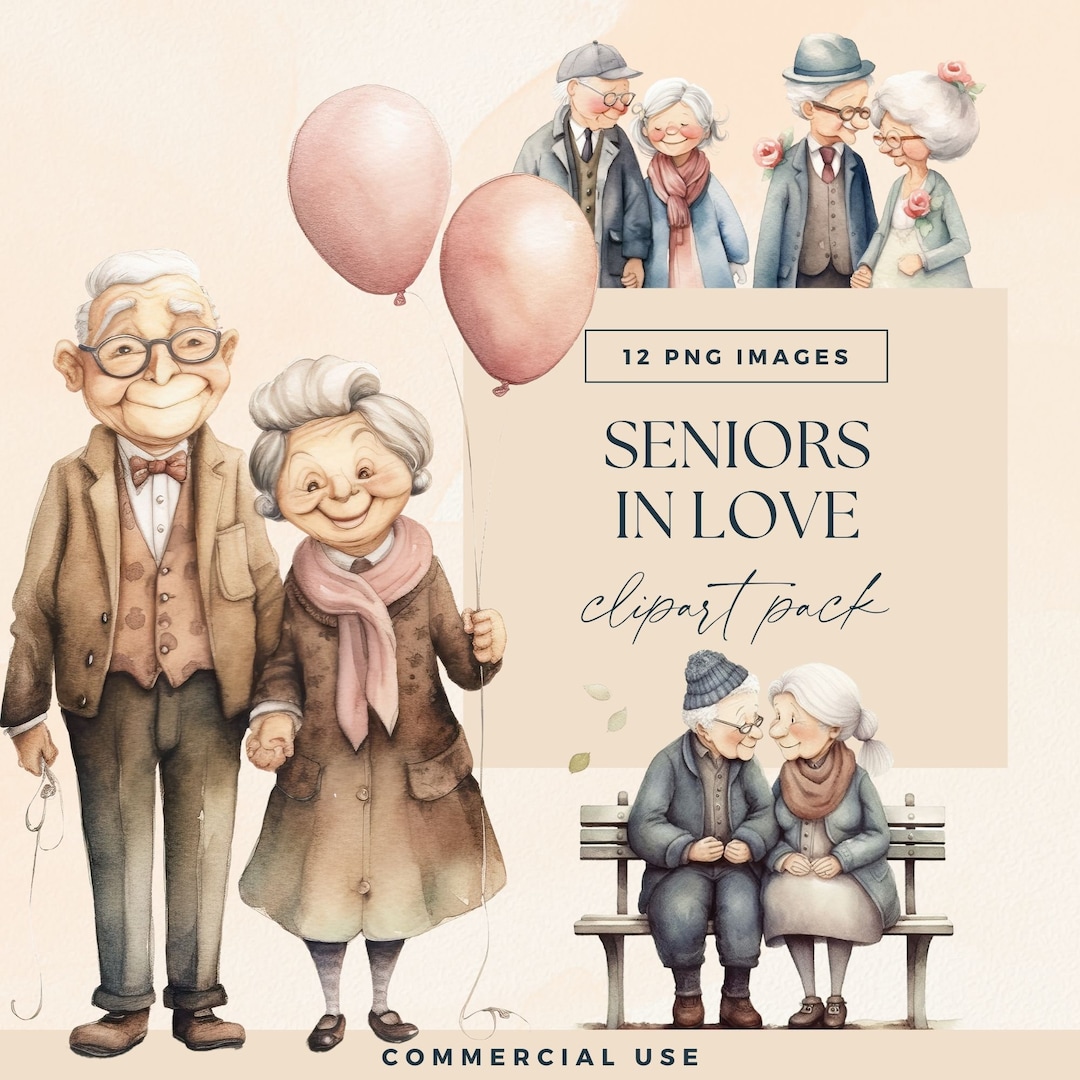 Senior Citizens Clipart, Funny Whimsical Old People Clip Art ...