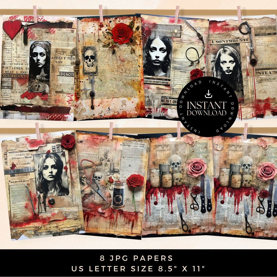 Crime Junk Journal, Murder Mystery Game Pages, Digital DOWNLOAD ...