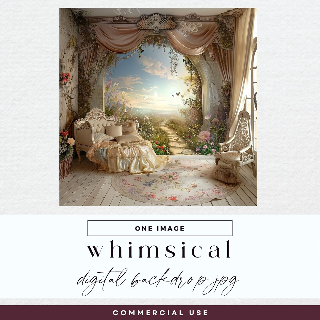 Garden Path Backdrop Digital, INSTANT DOWNLOAD, Whimsical Photography ...