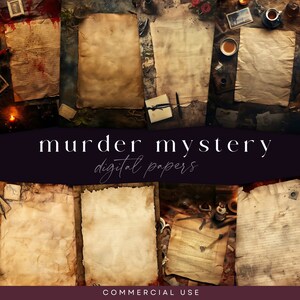 Crime Junk Journal, Murder Mystery Scrapbooking Papers, DIGITAL ...