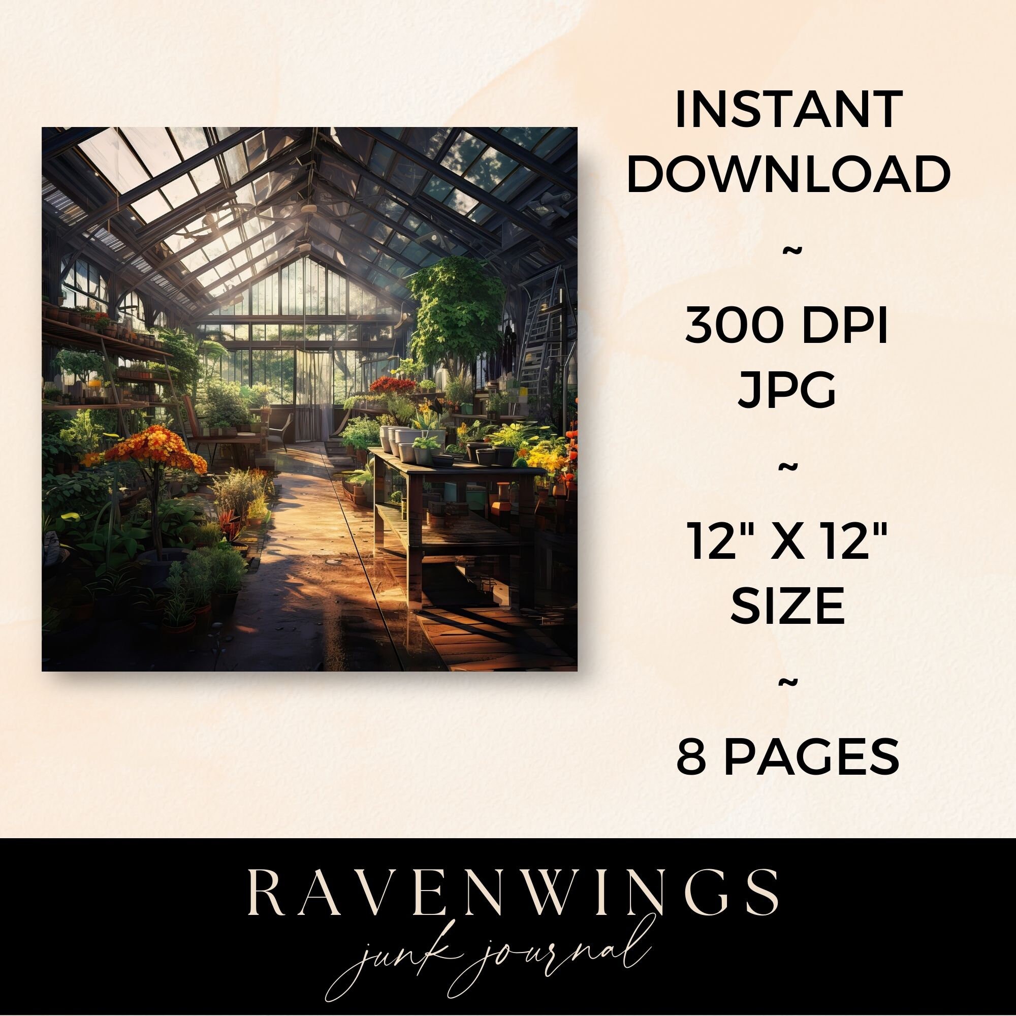 Digital Greenhouse Backdrop, Potters Shed Background, Garden Junk ...