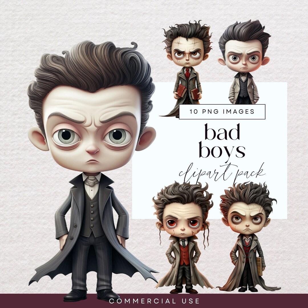 Bad Boys Clipart, Transparent Pngs, Quirky Guy Clip Art, Whimsical ...