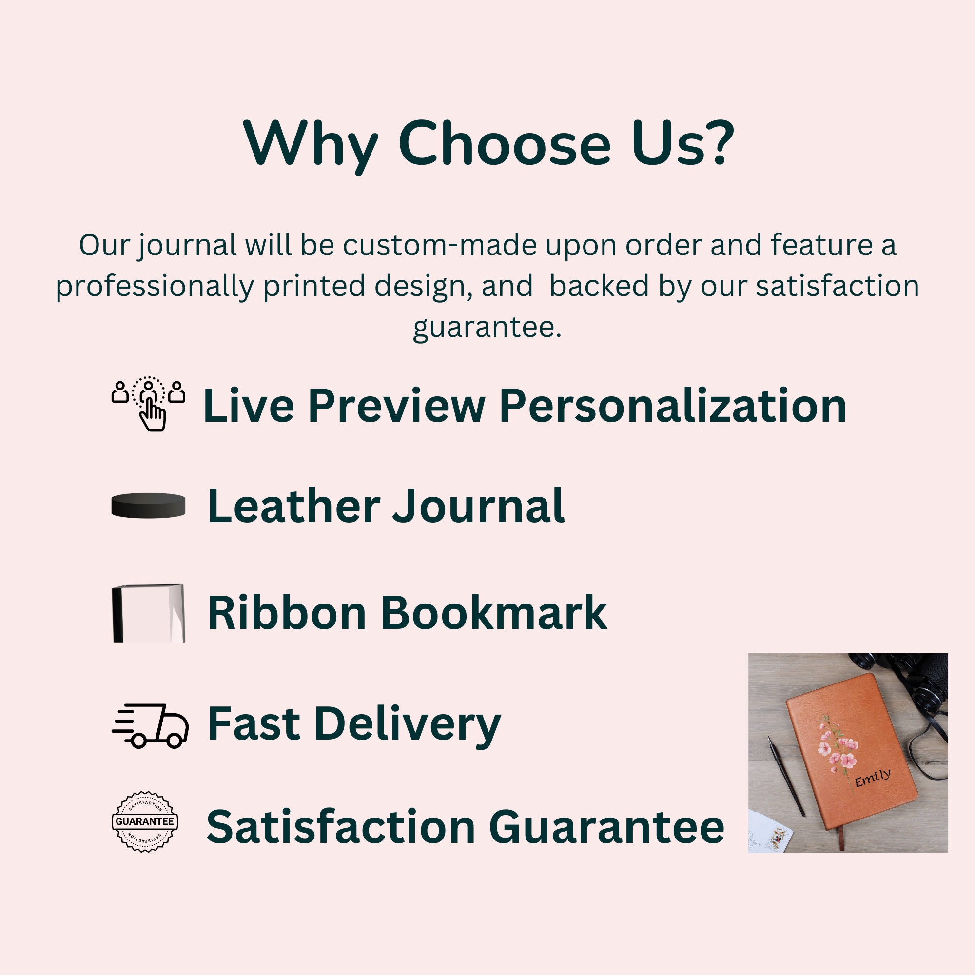 Personalized Leather Portfolio, Custom Leather Journal, Mother of the ...