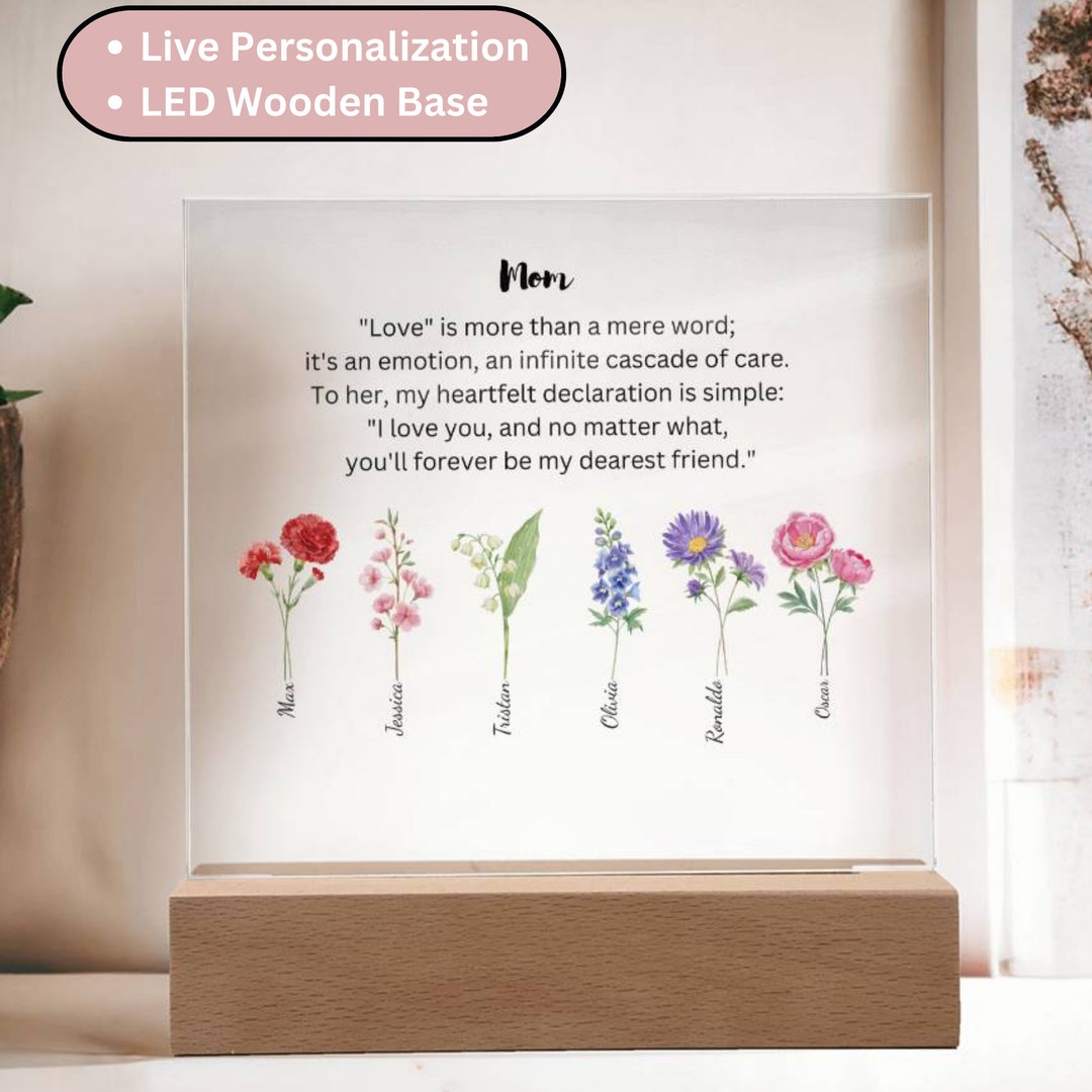 Acrylic Plaque for Mommothers Day Birthdateschristmas - Etsy