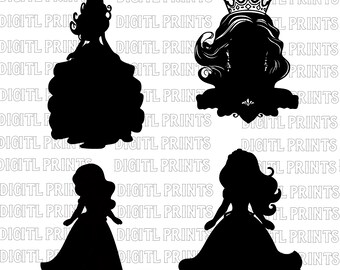 Princess SVG Bundle - Etsy