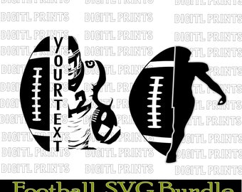 Football Svg,bundle, Football Player Svg, Png, Custom Football Name Svg ...