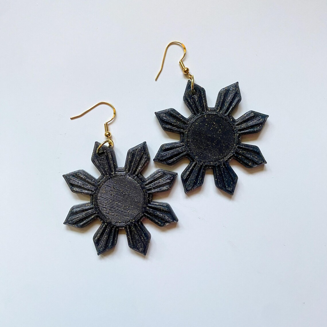 Filipino Star Glitter 3D Printed Earrings - Etsy