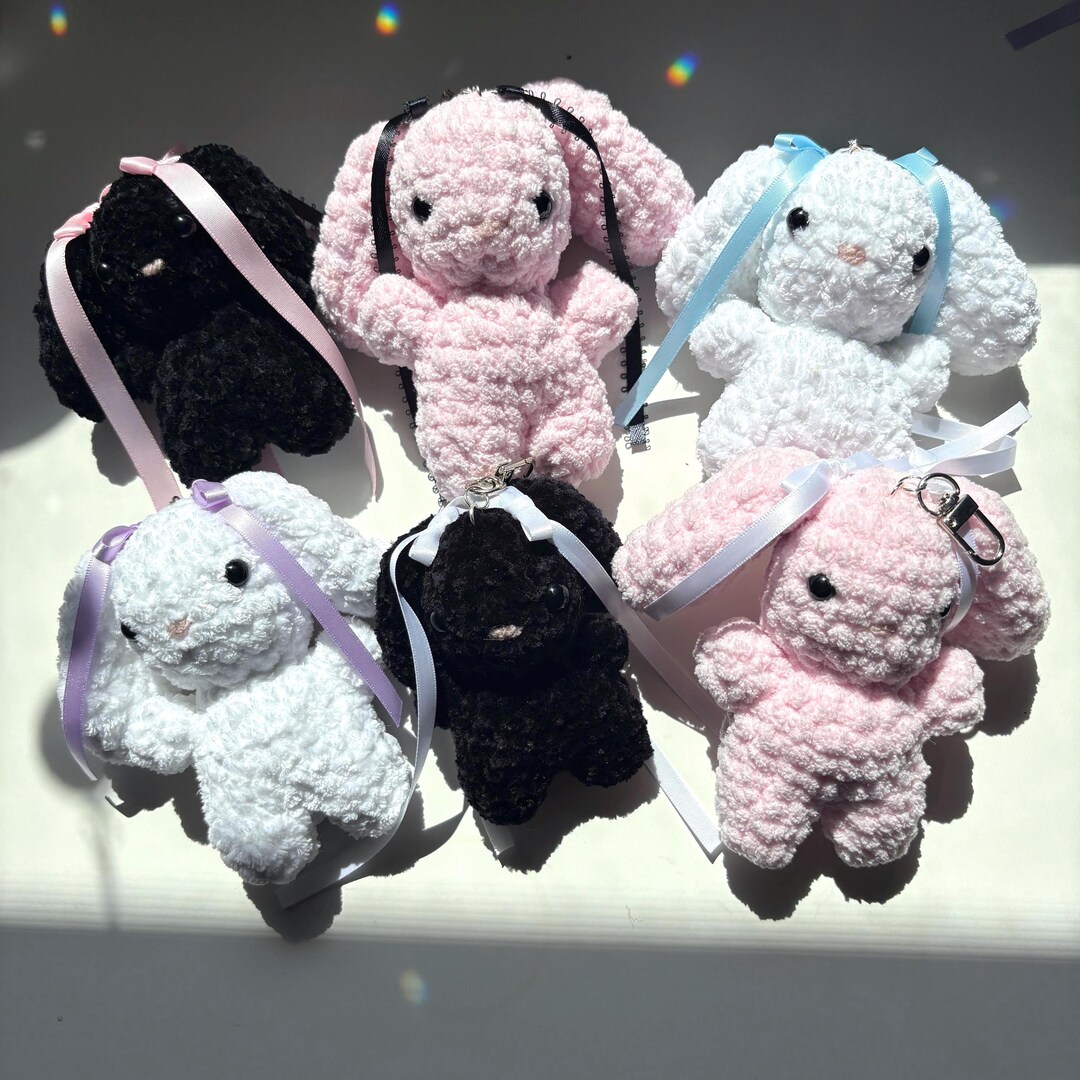 Crochet Bunny Bag Charms - Etsy