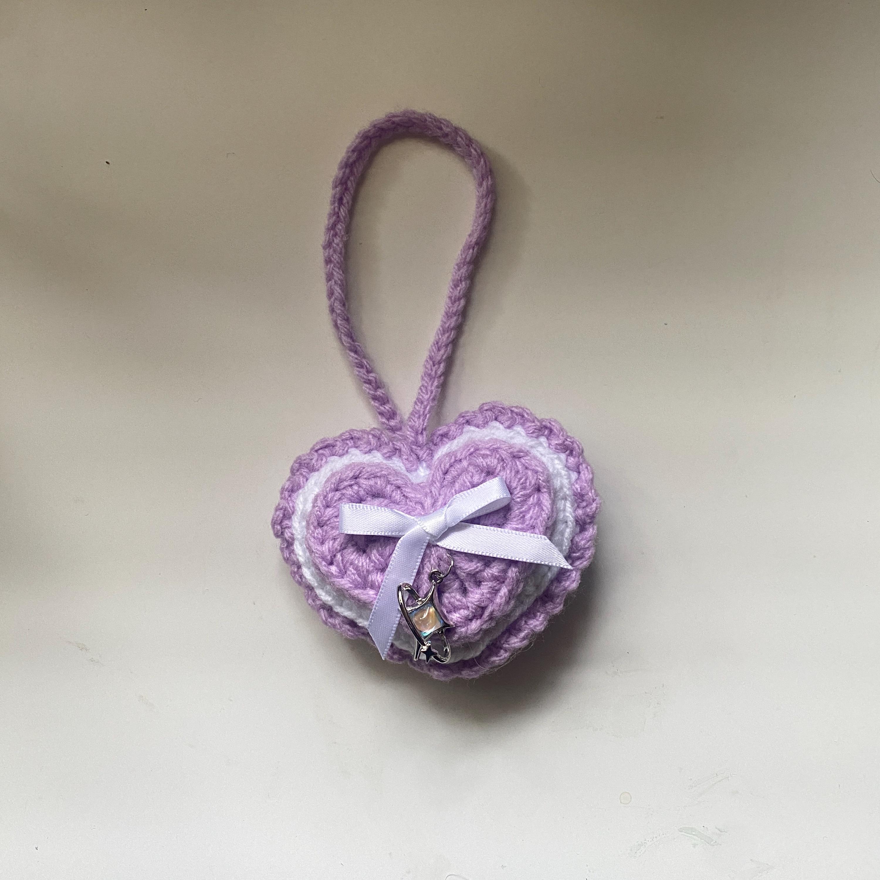 Crochet Heart Bag Charms - Etsy