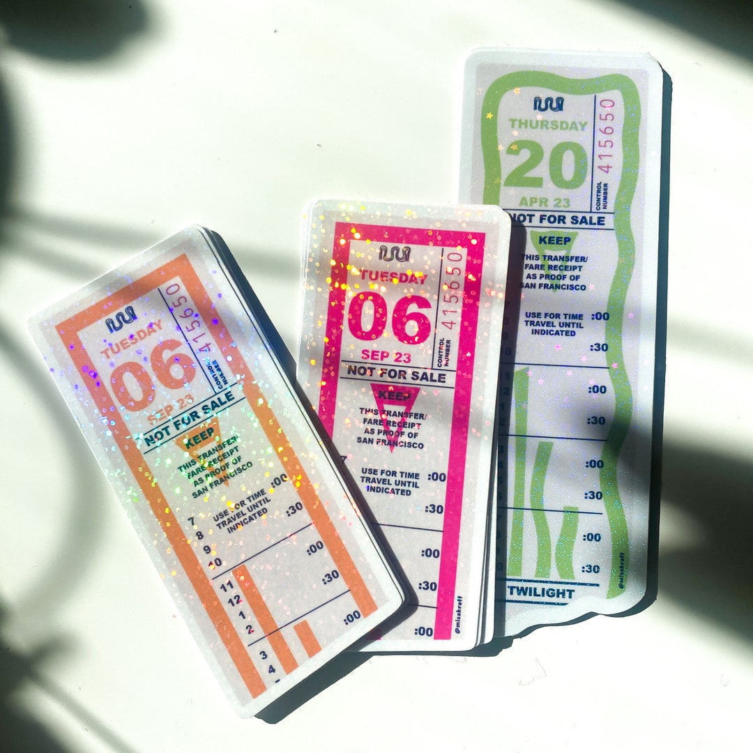 SF Muni Transfer Ticket Sticker - Etsy