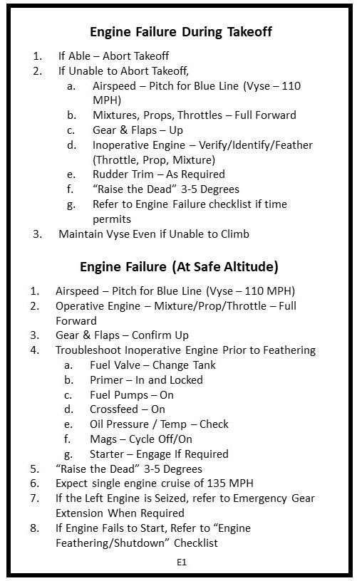 Piper PA23/27 Aztec B Pilot Checklist - Etsy