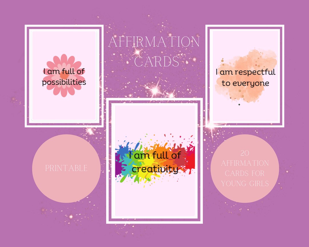Shine Bright Affirmation Cards for Girls - Etsy